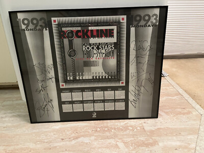ORIGINAL SIGNED ROCKLINE POSTER featuring ROBERT PLANT, aerosmith and ...