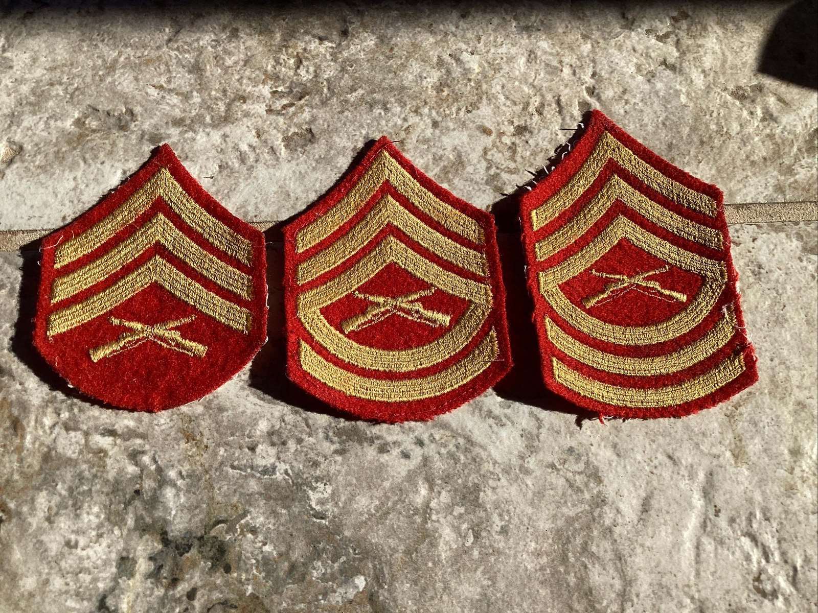 US Marine Corps FEMALE Master, Gunnery & Sergeant Rank Chevron Patches ...
