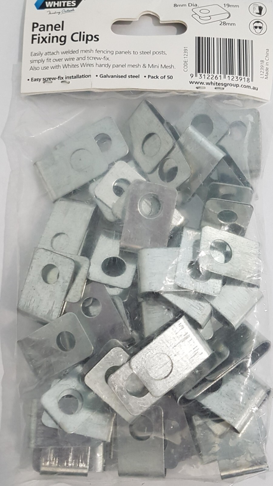 50 Wire Fixing Clips Fencing Mesh Wire Strainer Farm Panel Clips for ...