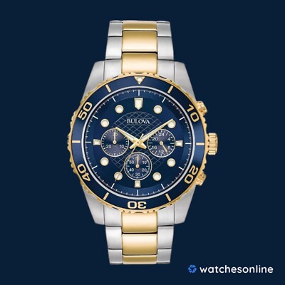 Bulova Men's Classic Chronograph Small Second Quartz Silver Watch 43MM ...