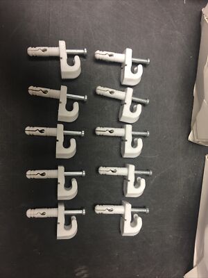 Lot Of 10 Each. Wire Shelf Wall Clips For Drywall,No 661000, Closetmaid ...