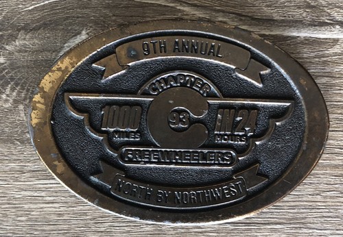 9TH AUNNAL FREEWHEELERS 1000 MILES IN 24 HOURS BELT BUCKLE CHAPTER C 93 ...