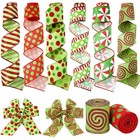 Yinder 36 Yard Christmas Polka Dot Ribbon Red and Lime Green red green ...