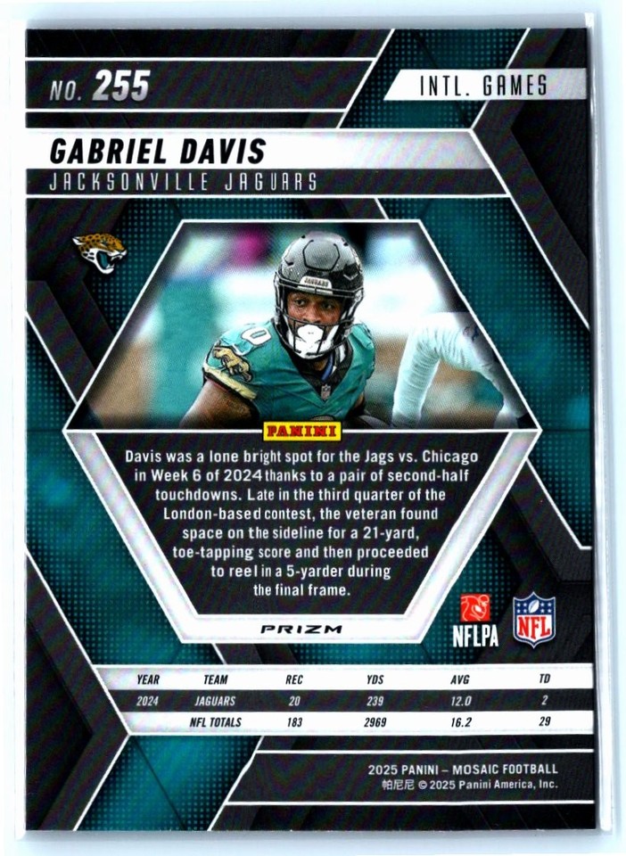 2025 Panini Mosaic #255 Gabriel Davis Mosaic Camo Pink | eBay
