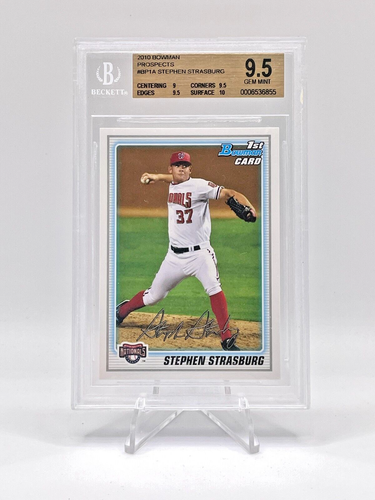 Stephen Strasburg 2010 1st Bowman Prospects Original Rookie RC - BGS 9. ...