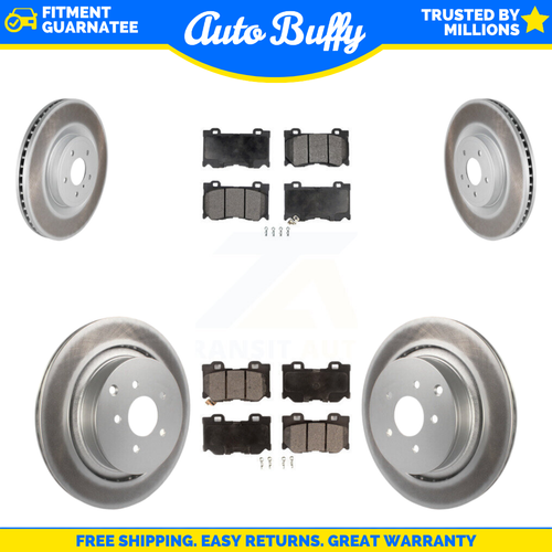 Front Rear Coated Brake Rotors Ceramic Pad Kit For INFINITI Q50 M37 Q60 ...