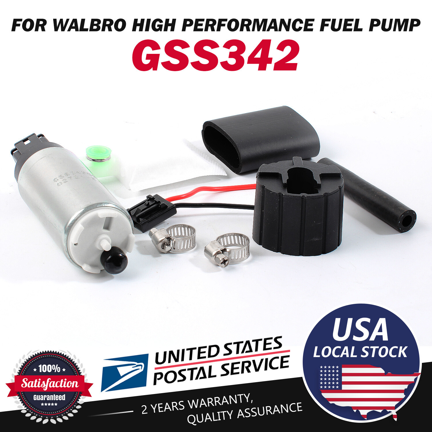 For Walbro/TI GSS342 255LPH High Pressure Racing Intank Fuel Pump Made ...