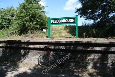 Photo 6x4 Fledborough Station High Marnham Replica sign at the old ...