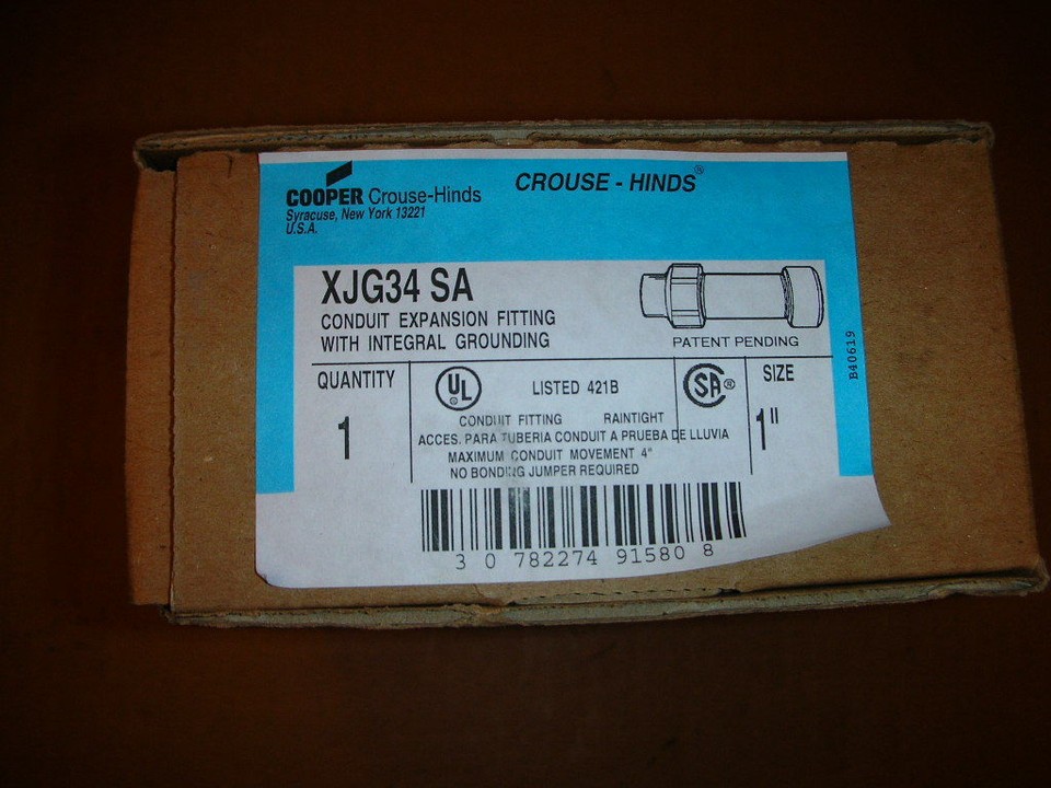 Cooper Crouse Hinds Eaton XJG24SA XJG34SA XJG54SA XJG64SA 3/4, 1, 1-1/2, 2" Cond | eBay