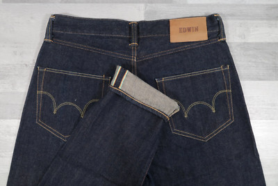 Men's EDWIN ED-45 Rainbow Selvedge Denim Loose Tapered Blue Jeans W32 ...