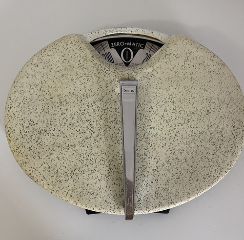 Vintage 1960’s Sears Beige Green Bathroom Personal Weight MCM Scale ...