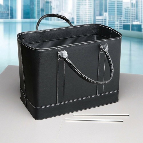 Chic File Folder Organizer Tote - Double Handled Portable Document ...
