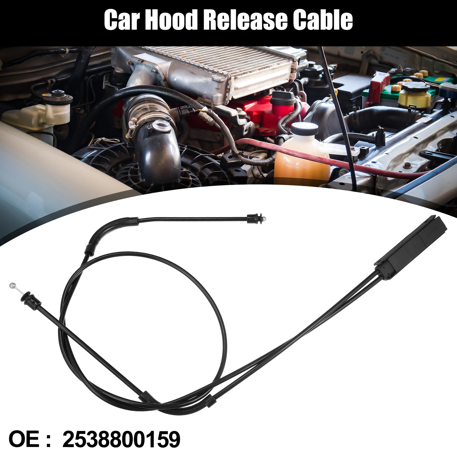 2538800159 Front Engine Hood Bonnet Release Cable for Mercedes Benz ...