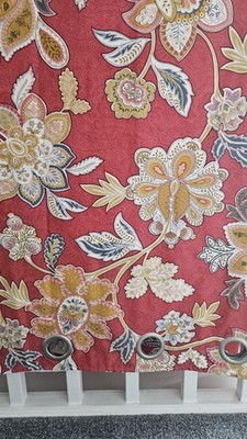Dorma Samira Saffron Red Blackout Eyelet Curtains 66 x 72" / 168cm x ...