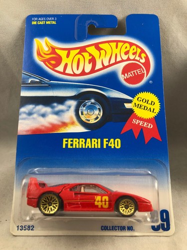 Hot Wheels Ferrari F40 #69 Red Gold Rims | eBay