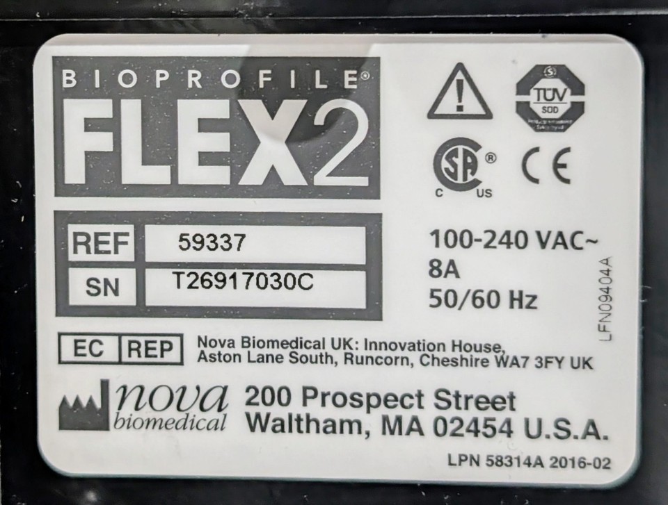 Nova BioProfile FLEX2 Automated Cell Culture Analyzer W/ OSM20 ...