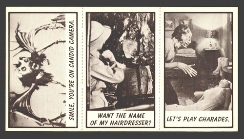 1963 Monster Laffs Midgees Trading Card Panel of 3 Cards #90 #2 #98 | eBay