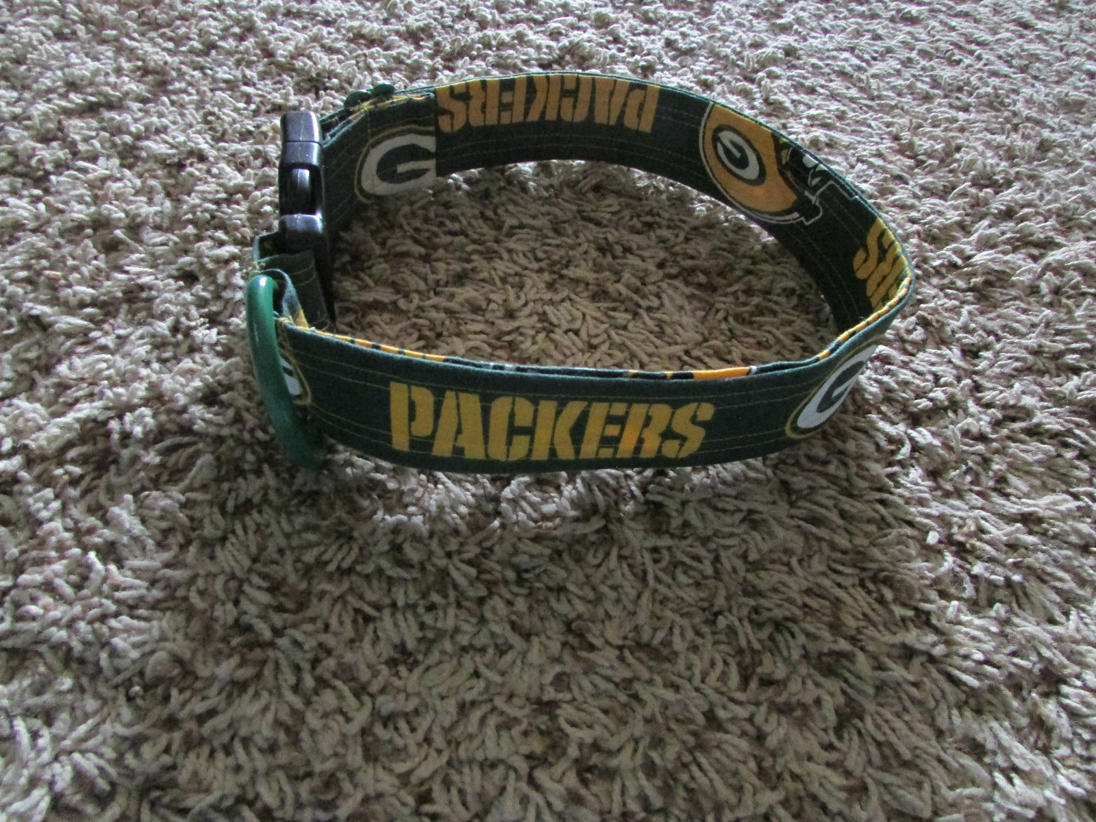 Green Bay Packers Dog Collar Large Officially Licensed Go Pack Football ...