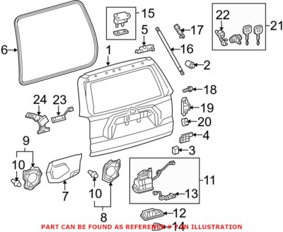 Genuine OEM Center Liftgate Trim Cover Cap for Toyota 6784835040 | eBay