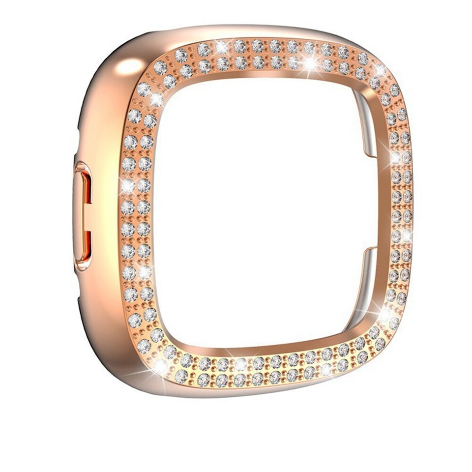 For Fitbit Versa 2 3 4 Sense Bling Diamond Stainless Steel Watch Band ...