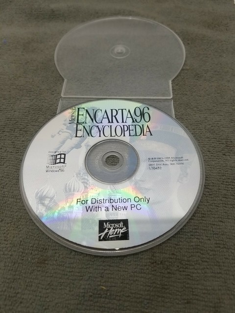 Microsoft Home Encarta 96 Encyclopedia for Windows 95 PC for sale ...