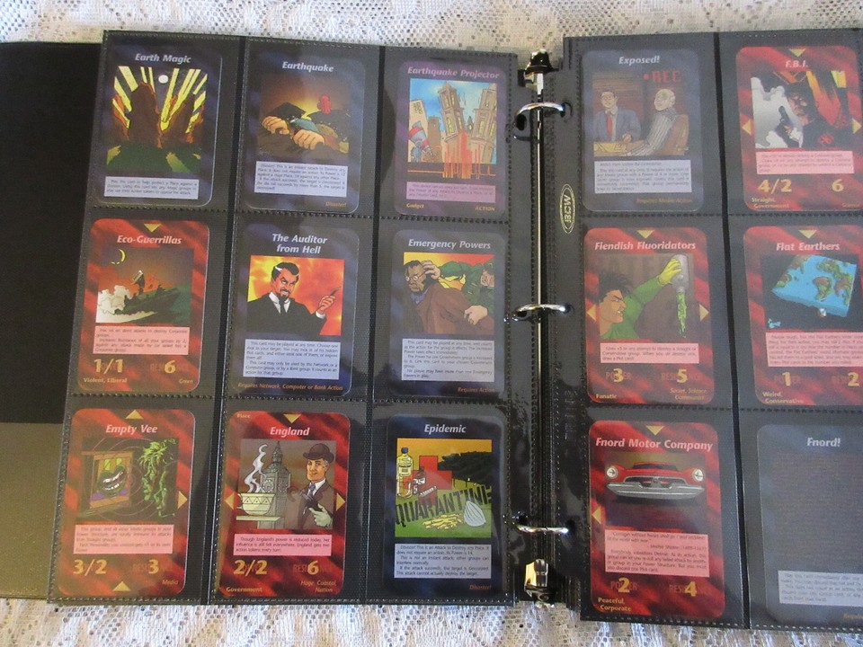 All 200 UL Common Set 1995 ILLUMINATI INWO Card Game New World Order ...