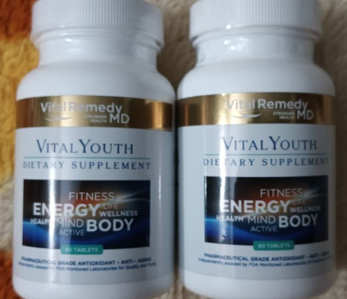 Vital Remedy MD Vital Youth Dietary Supplement - 120 Tablets ( Lot of 2 ...