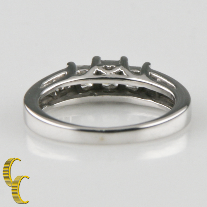 14k White Gold Ladies Cathedral Diamond Unity Ring Beautiful Gift for ...