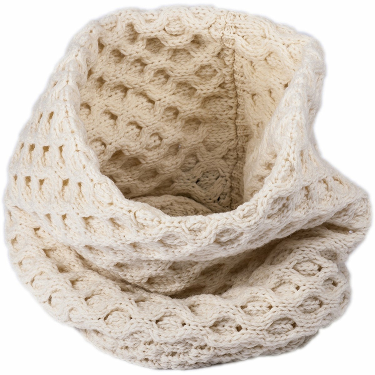 Aran Crafts Merino Wool Cable Knit Honeycomb Scarf Aran Crafts Irish ...