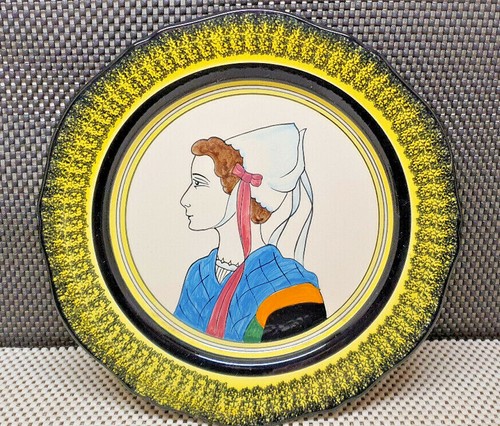 Vintage Decorative Plate Henriot Quimper Breton Bust F.6 D.439 France ...