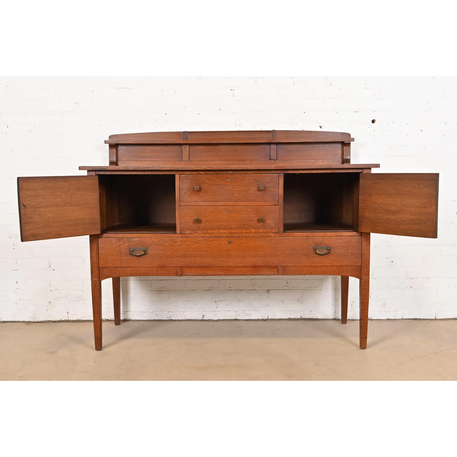 Limbert Antique Mission Oak Arts & Crafts Sideboard Buffet or Bar ...