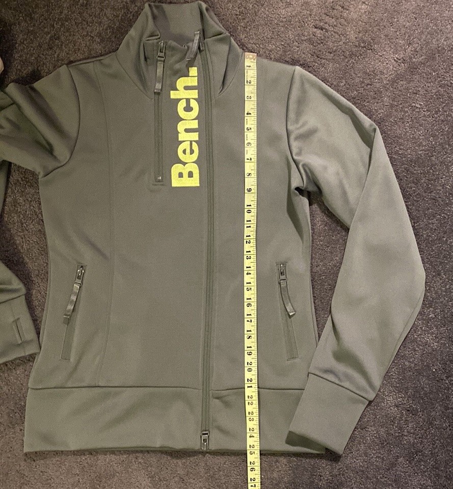 Bench Funnel Neck Track Jacket L Juniors / Small Tall Adult Gray Lime ...