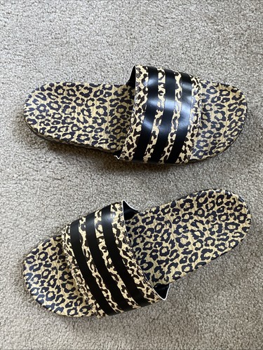 Womens Adidas Size 9 Leopard Print Slides | eBay