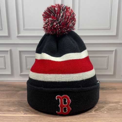 Boston Red Sox MLB Baseball 47 Brand Team Logo Knit Beanie Pom Hat Men ...