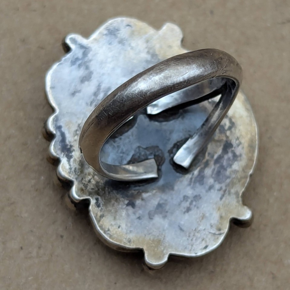 Large Southwestern Brown Fire Agate Sterling Silver Ring Sz 5.5 ...