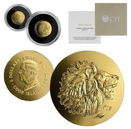 .9999 Pure Gold Lion Coin Cook Island 2025 | eBay