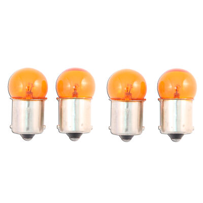 1156 BA15S 23W Amber Turn Signal Blinker Single Filament 4x Light Bulb ...