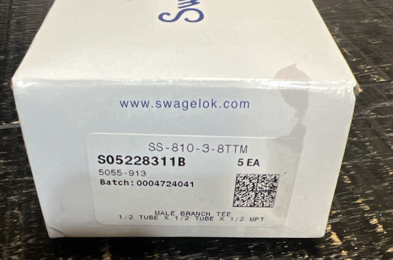 SWAGELOK SS-810-3-8TTM, Male Branch Tee. (box Of 5) | eBay
