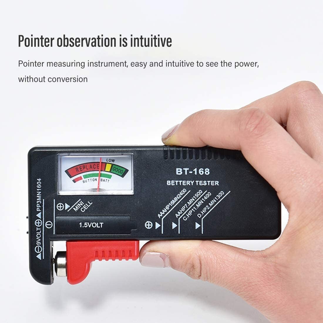 Small Battery Tester Portable Analogue Battery Diagnostic Checker Most ...
