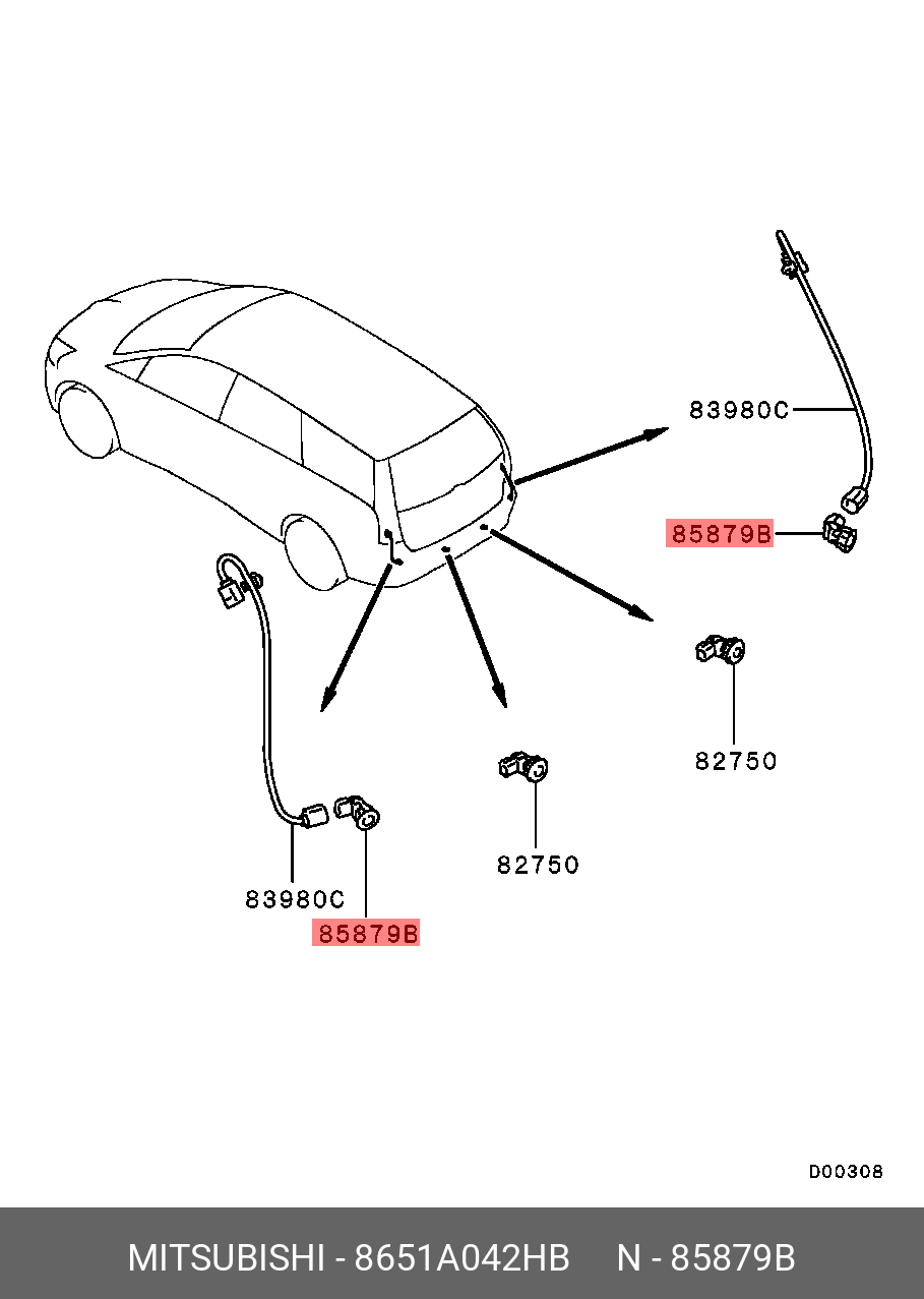 Mitsubishi Genuine Sensor Part Number 8651A042HB for sale online | eBay UK