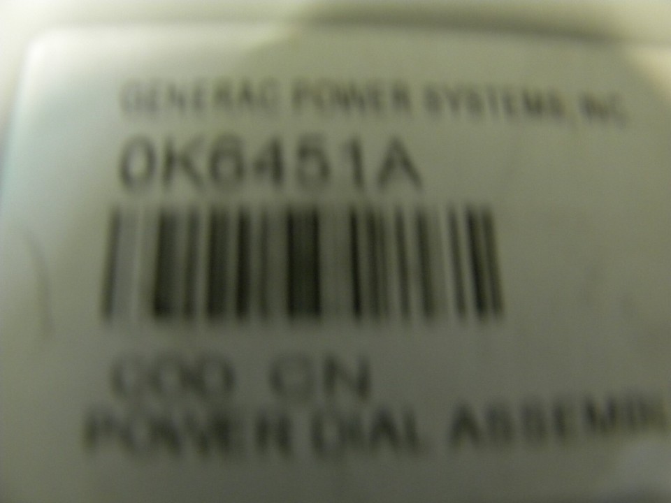 0K6451A POWER DIAL OEM DR POWER EQ. GENERAC FACTORY PART FREE SHIP | eBay