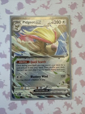 Pidgeot ex - 164/197 - Pokemon Obsidian Flames Ultra Rare Card | eBay
