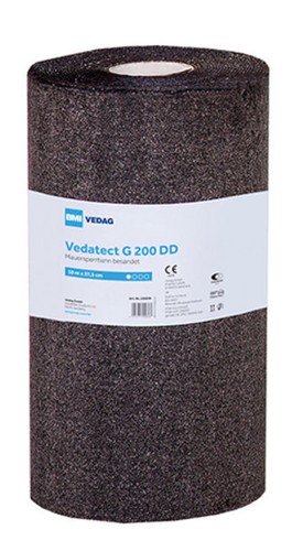 (4,10 €/m) 10 m/Rolle Vedag Mauersperrbahn VEDATECT G200 DD besandet ...