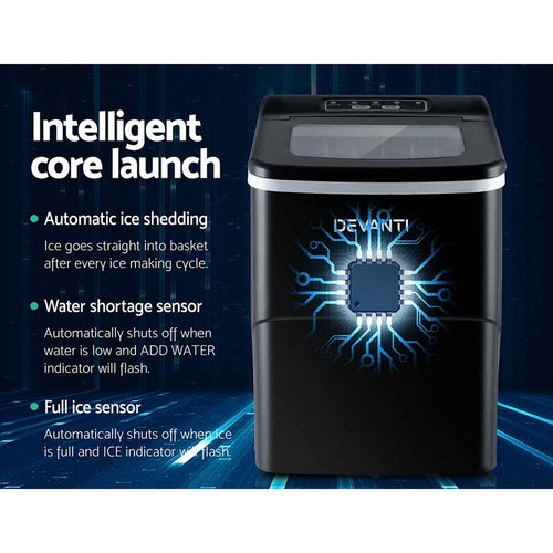 Devanti Portable Ice Maker Commercial Machine Ice Cube 2L Bar ...