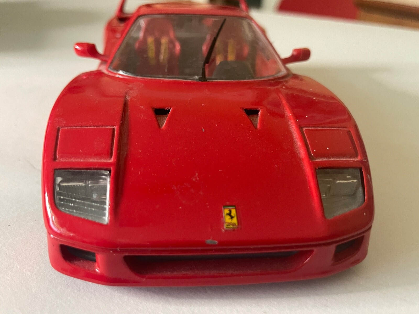 Burago F40 Red Ferrari 1:24 Scale Model Italy 1987 Vintage EUC