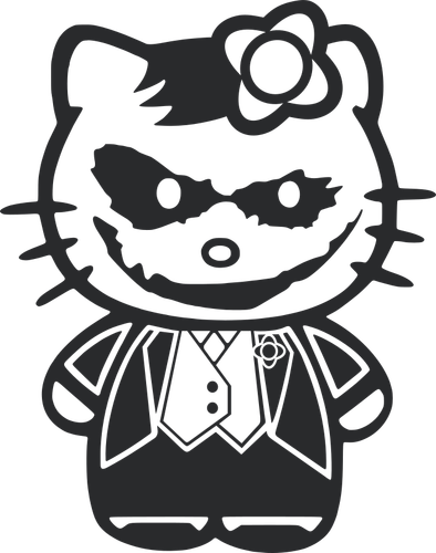 Hello Kitty DC Bat Family 6-inch Parody Vinyl Decals, Black or White | eBay