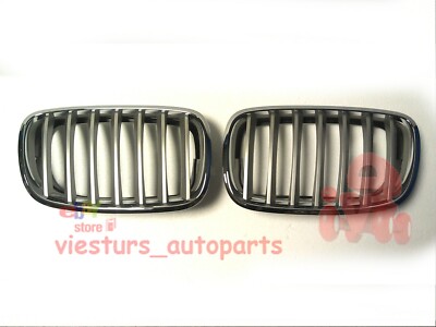 For BMW X5 E70 X6 E71 2007 - 2013 Grilles Kidney Grill Front TITAN L+R ...