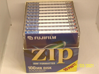 Fujifilm 100MB Zip Disk 10-Pack PC Formatted. | eBay