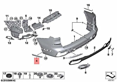 Genuine BMW G07 X7 30dX 40iX 50iX Moulding Rocker Panel Rear Right ...