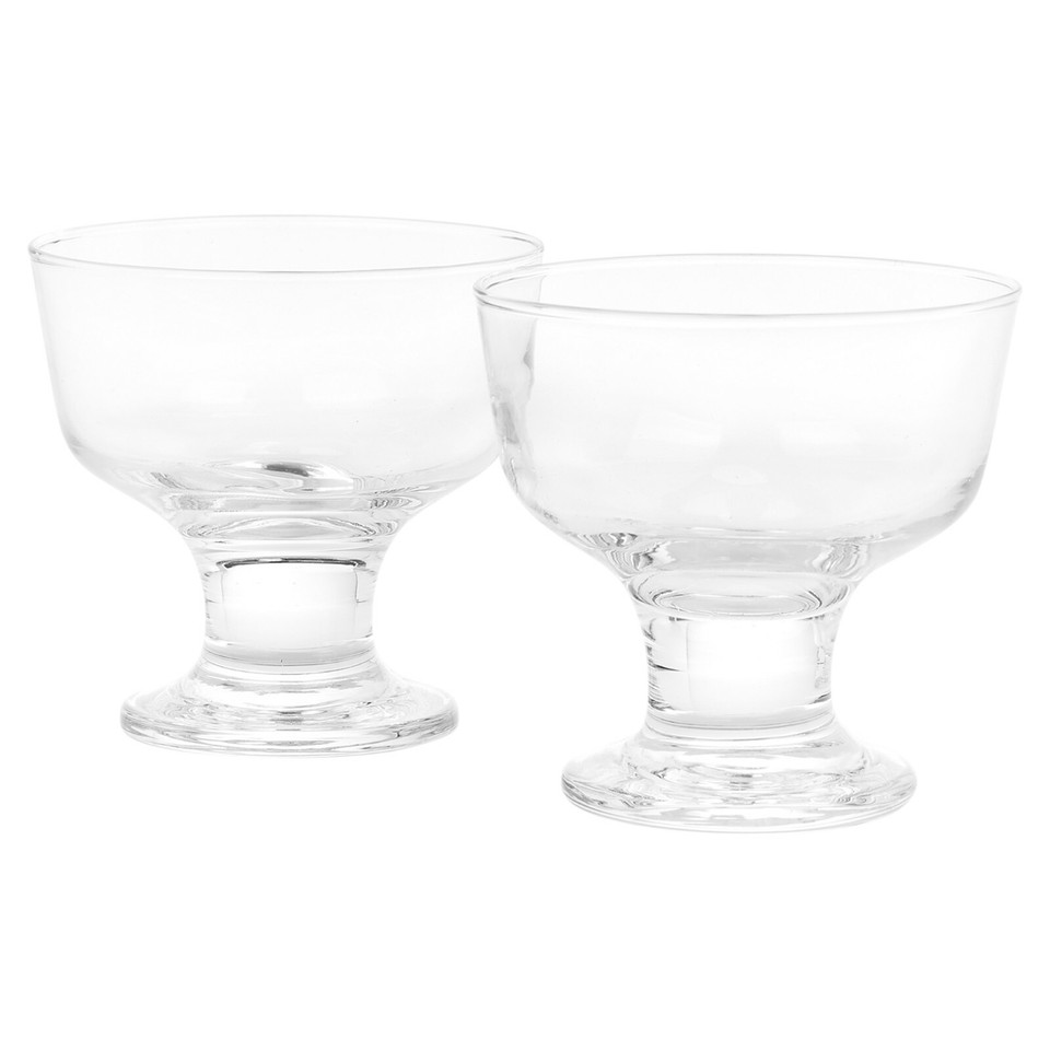 2/4/6 Ice Cream Sundae Dessert Cocktail Fruit Pudding Glass Bowl Dish ...